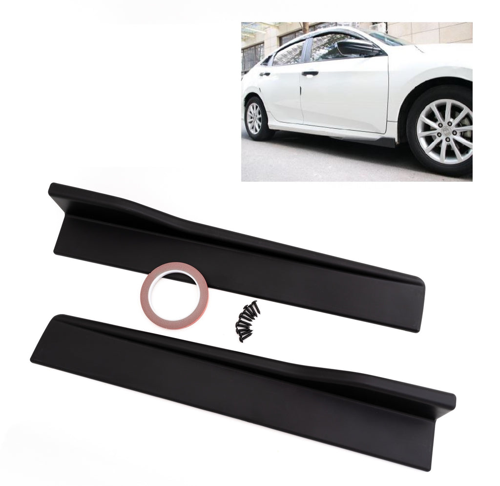 Universal Matte Black Side Skirt Rocker Splitters Diffuser Winglet Win ...