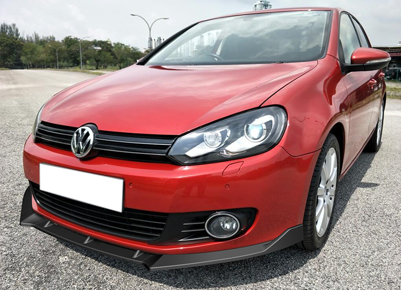Front Bumper Spoiler Lip Matte Black For VW Golf MK6 – OriginalEuro