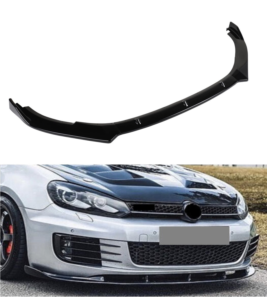 Front Bumper Spoiler Lip Gloss Black For VW Golf MK6 GTI – OriginalEuro