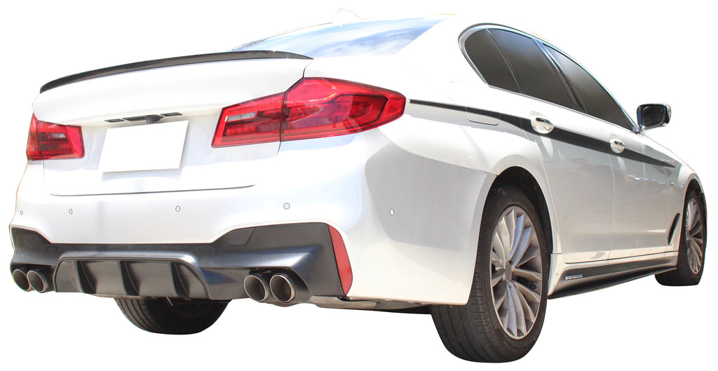 Lower Rear Bumper Spoiler Lip Valance Diffuser For BMW 5 Series G30 G3 ...